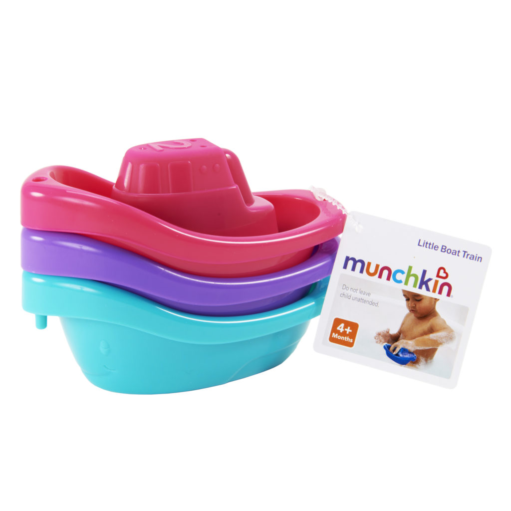 Baby and Beyond | Munchkin Little Boat Trains 3pk Pink/Purple/Blue